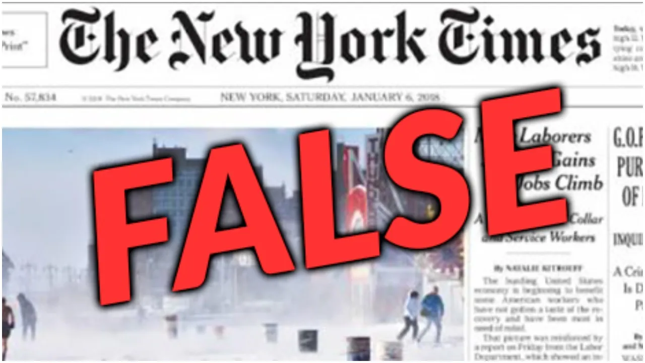 The New York Times, incubator of gossips and fake news